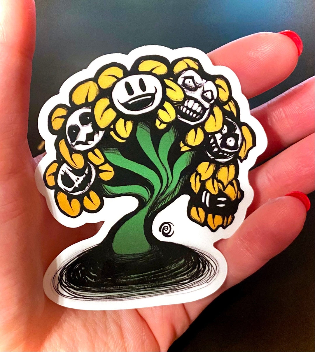 Flowey Bouquet — Undertale Die Cut Sticker - Etsy