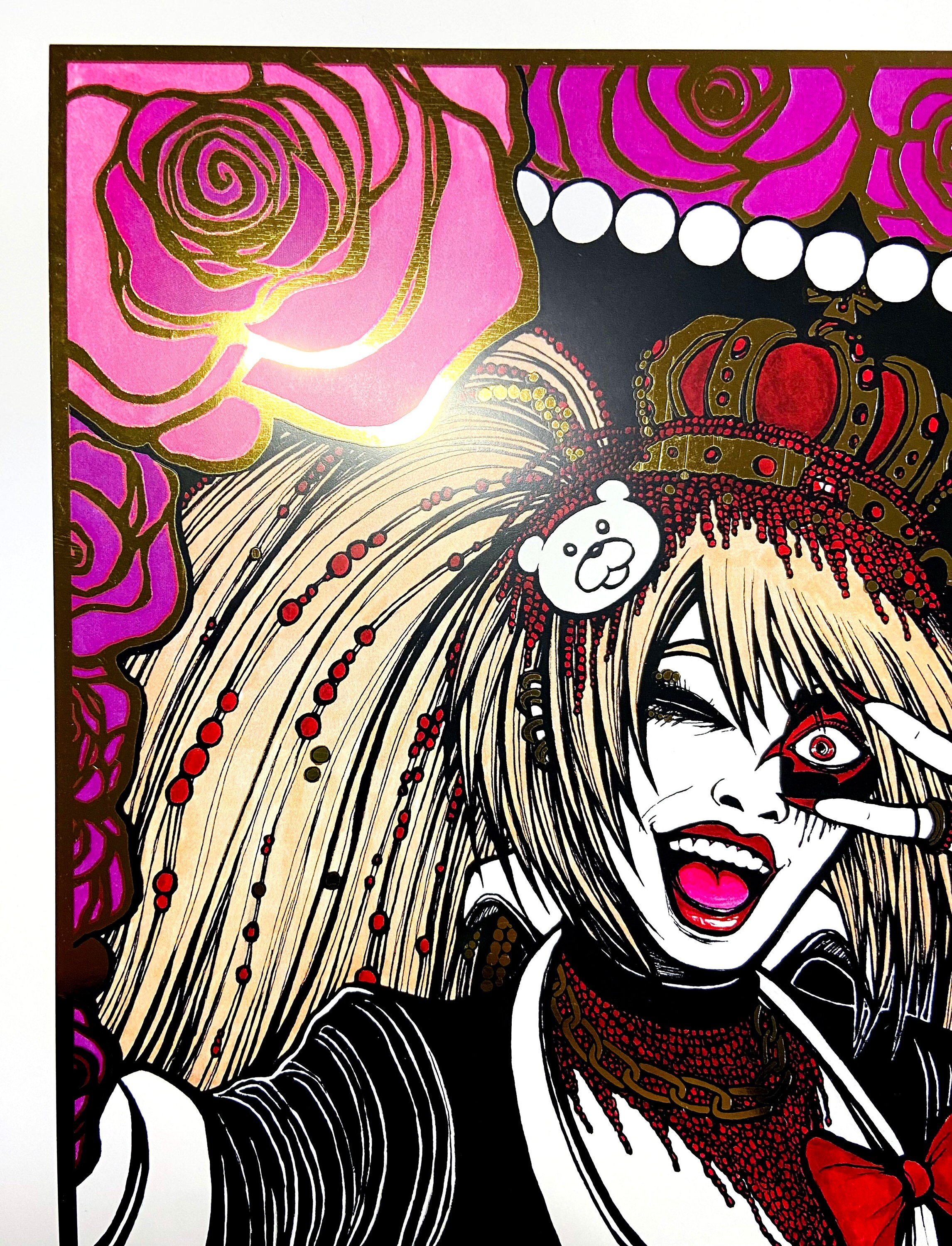 Junko Enoshima — Danganronpa — GOLD FOIL Art Print - Etsy