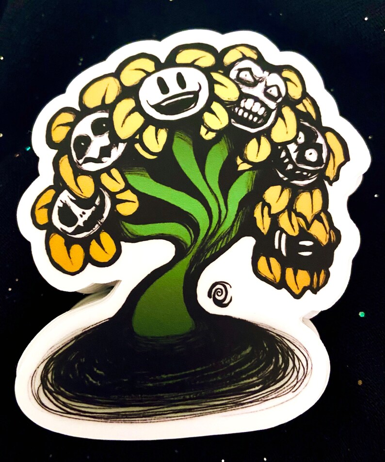 Flowey Bouquet Undertale Die Cut Sticker - Etsy