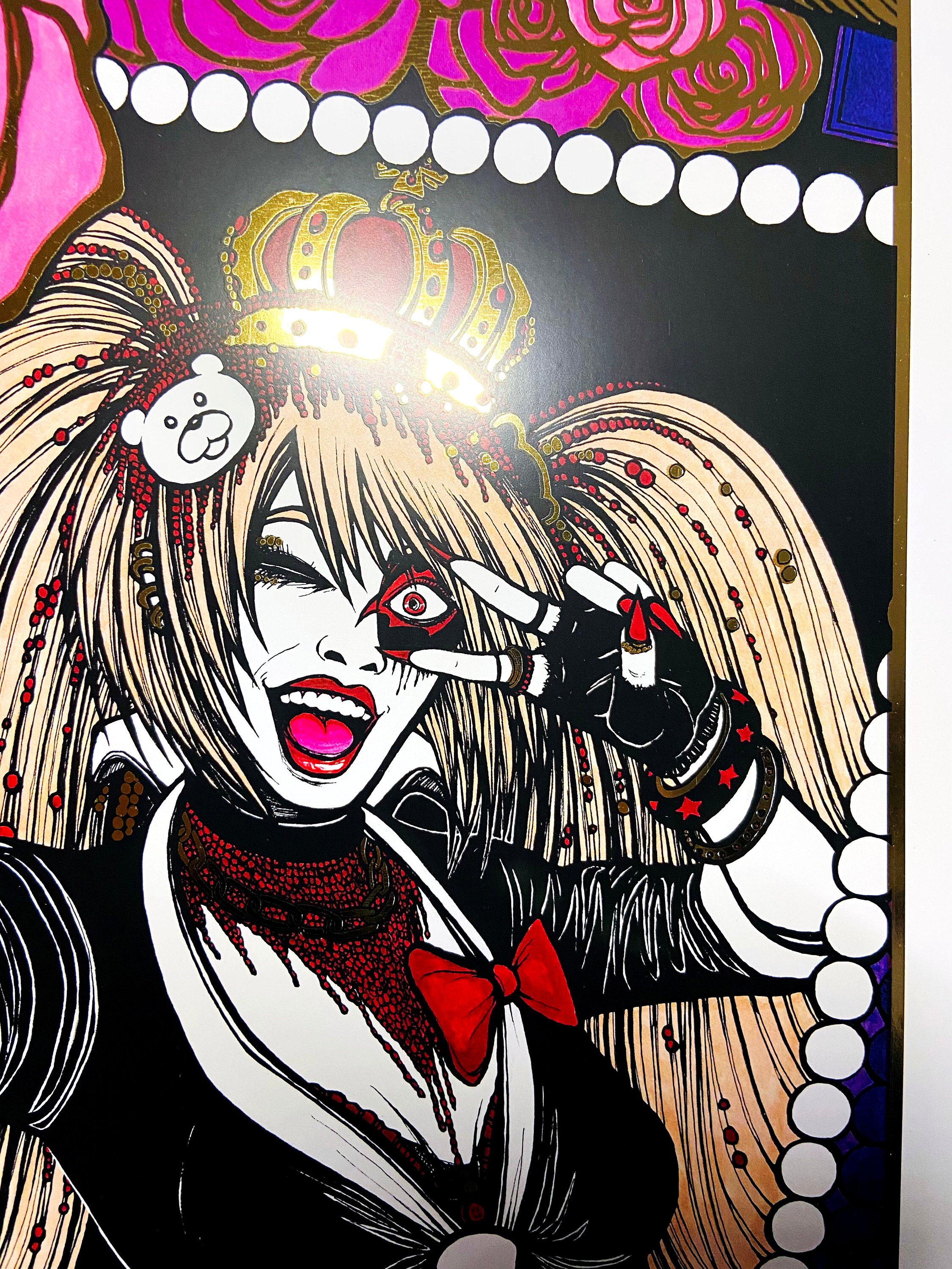 Junko Enoshima — Danganronpa — GOLD FOIL Art Print - Etsy