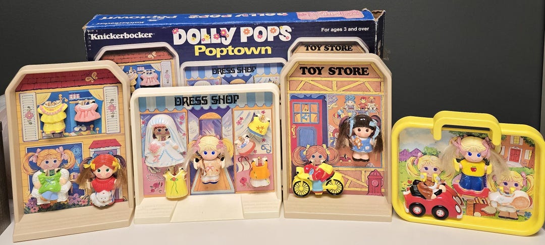 Vintage Dolly Pops Lot 1979 Outdoor Playtime and 1978 Poptown With ...
