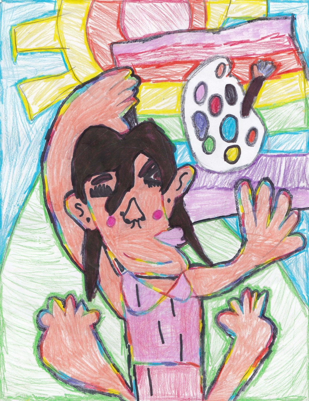 Ruby's Really Cool Cubism Art (picasso Style Drawing) - Etsy