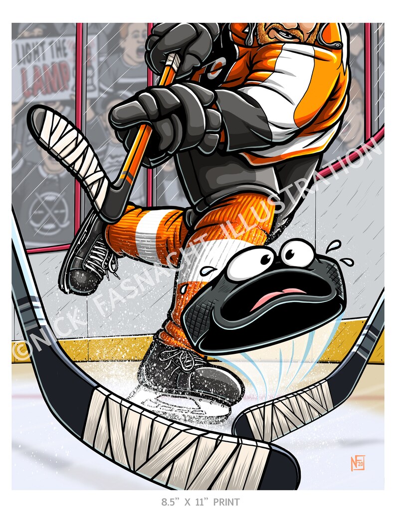 Philadelphia Flyers Art Print, Flyered Up, Hockey Illustration, Giclee ...