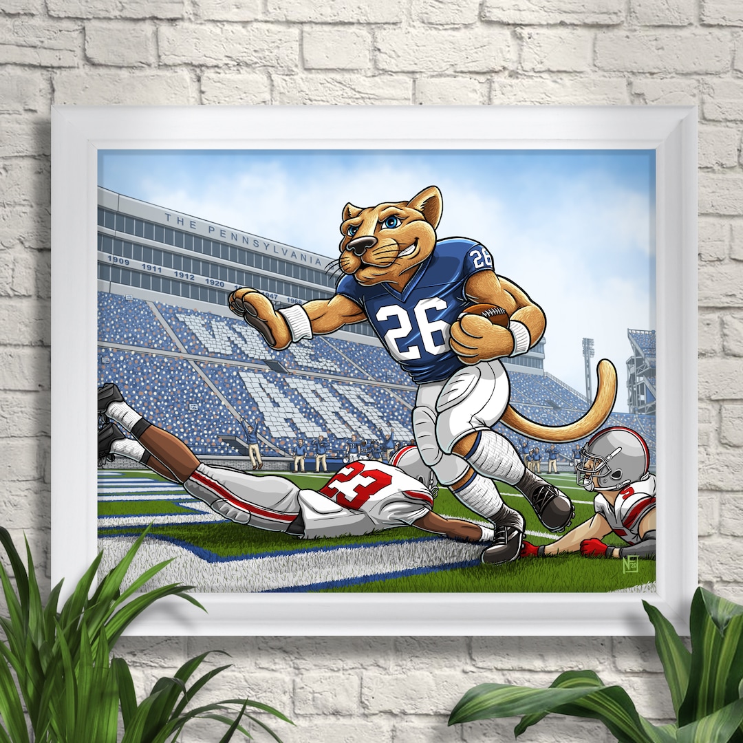 Penn State Football Art Print: Nittany Lions Illustration - Etsy