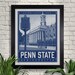 Penn State University Old Main Art Print, PSU Illustration, Nittany ...