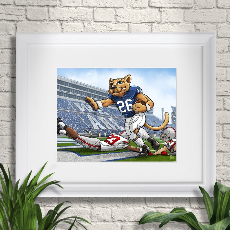 Lion Football Art Print, State College, Pennsylvania - Etsy