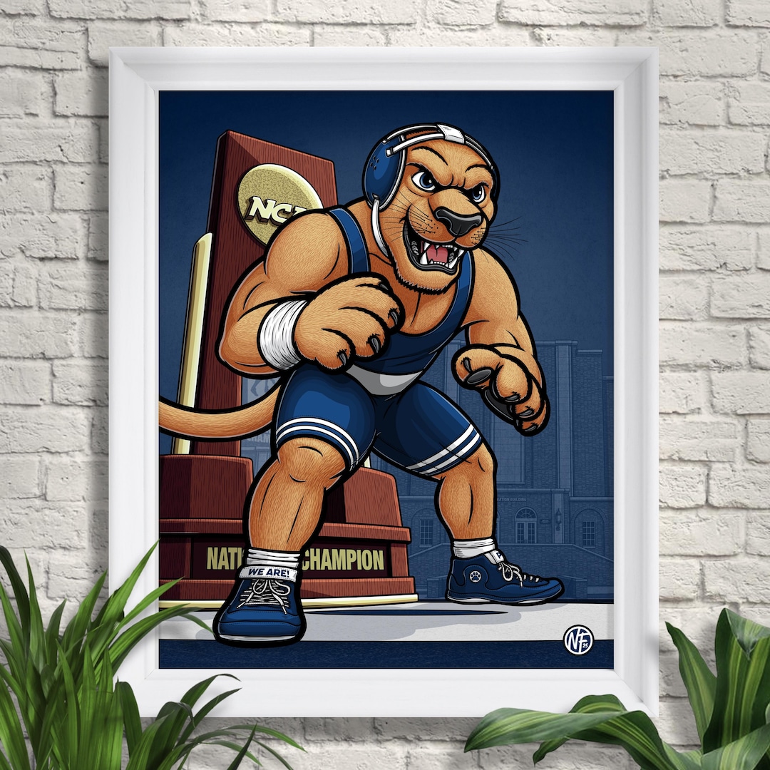 Penn State Wrestling Art Print, PSU Illustration, We Are Penn State ...