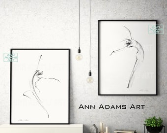 ️️️️️Original Art Nude Figure Drawing by Ann Adams by AnnAdamsArt