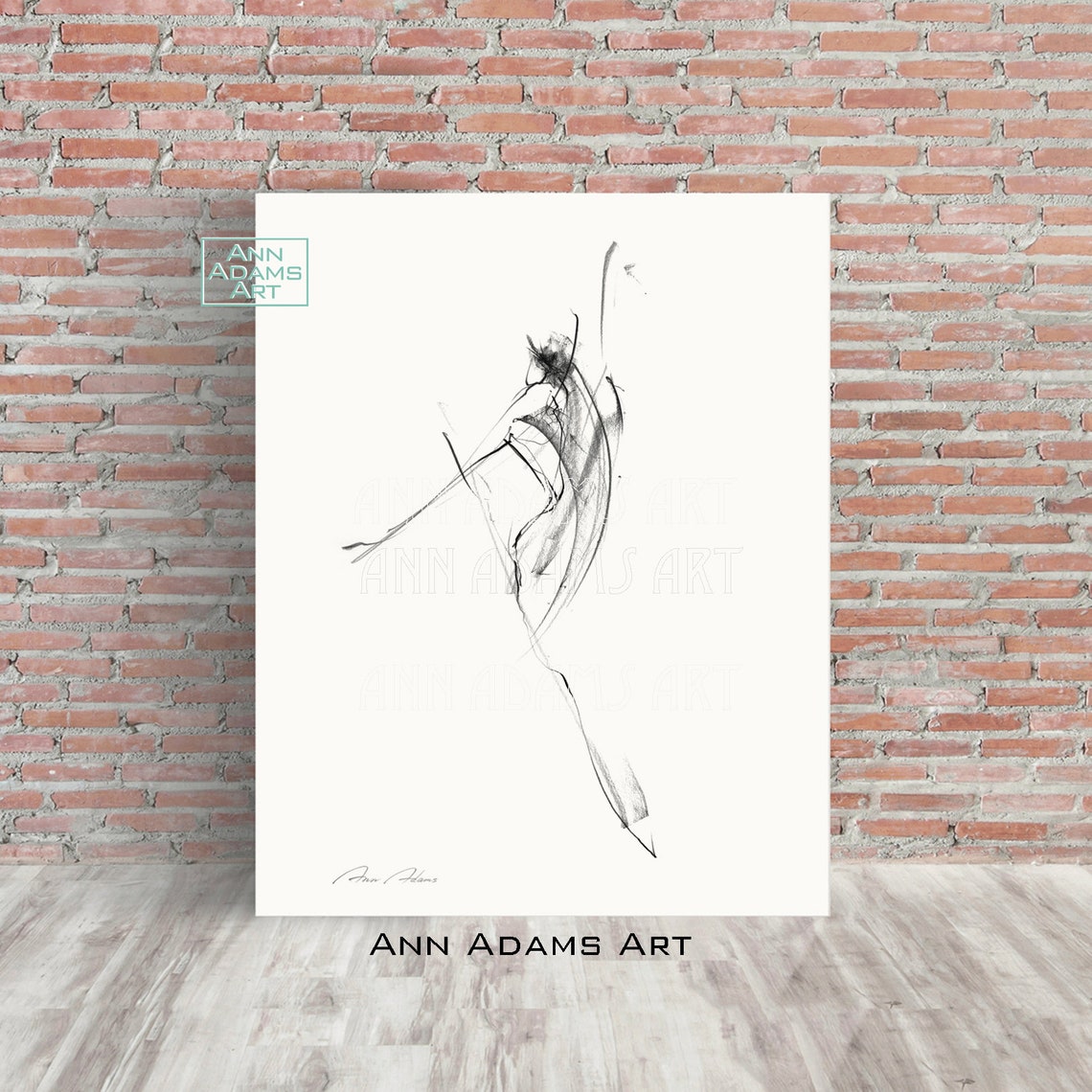 Ballet Dancer Charcoal Drawing Art Print Abstract Sketch - Etsy