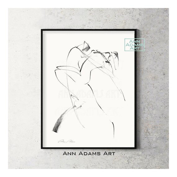 Tango Print Dance Movement Minimalist Drawing Abstract Art - Etsy