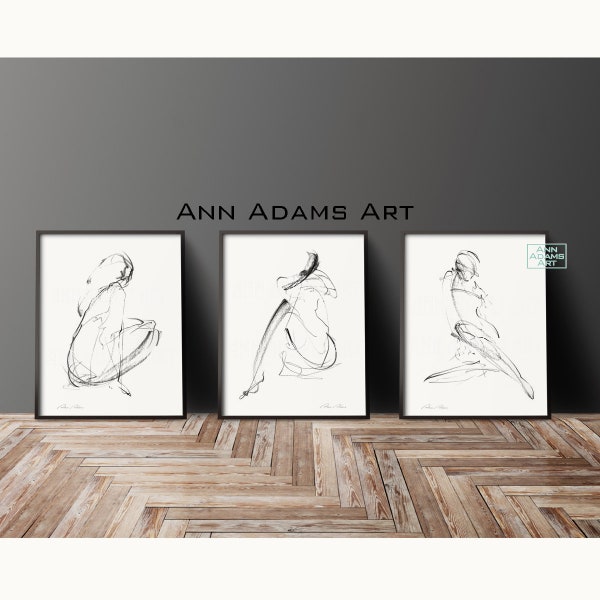 Abstract Female Figure Etsy
