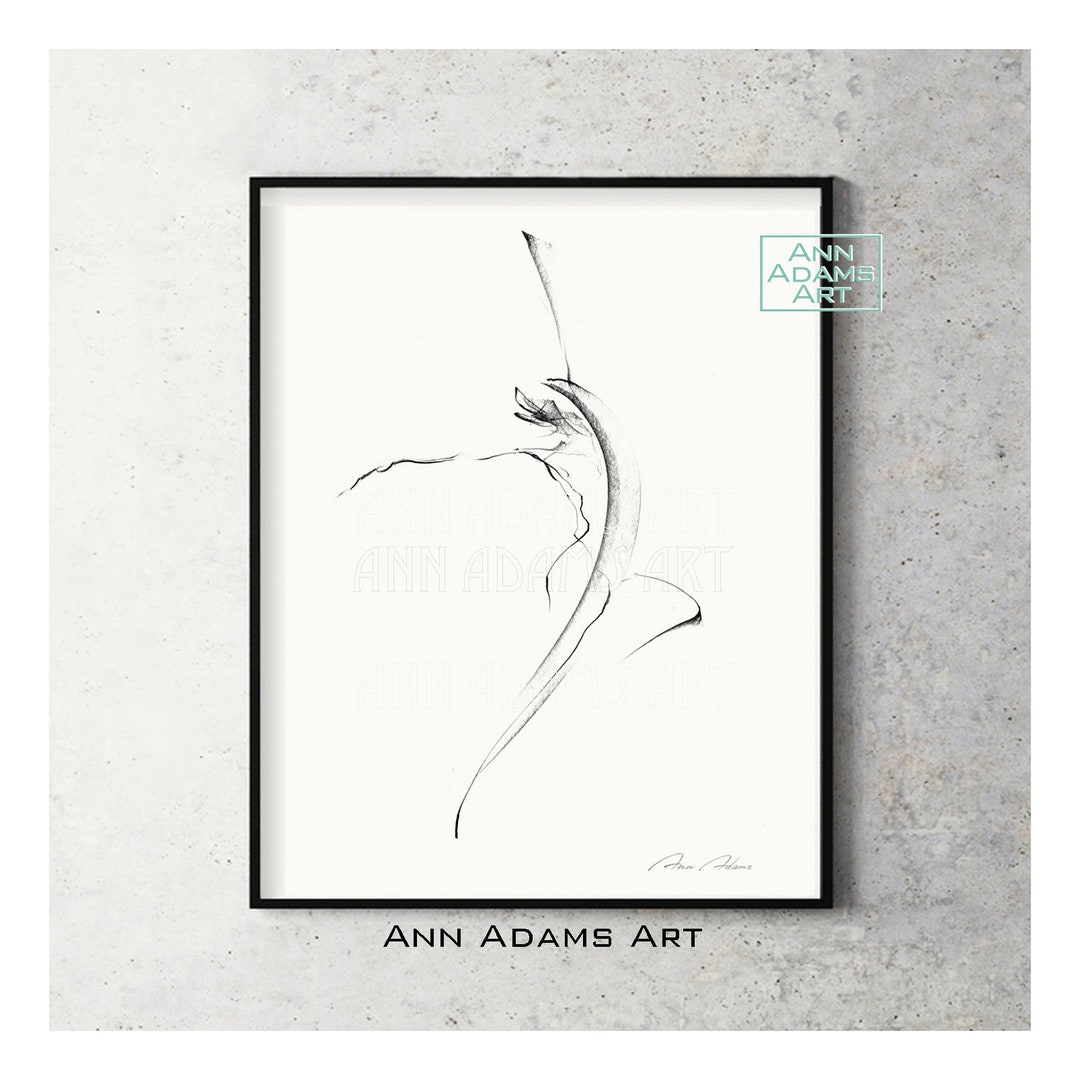 Abstract Art Dancing Figure Charcoal Drawing Dance Gesture Movement ...
