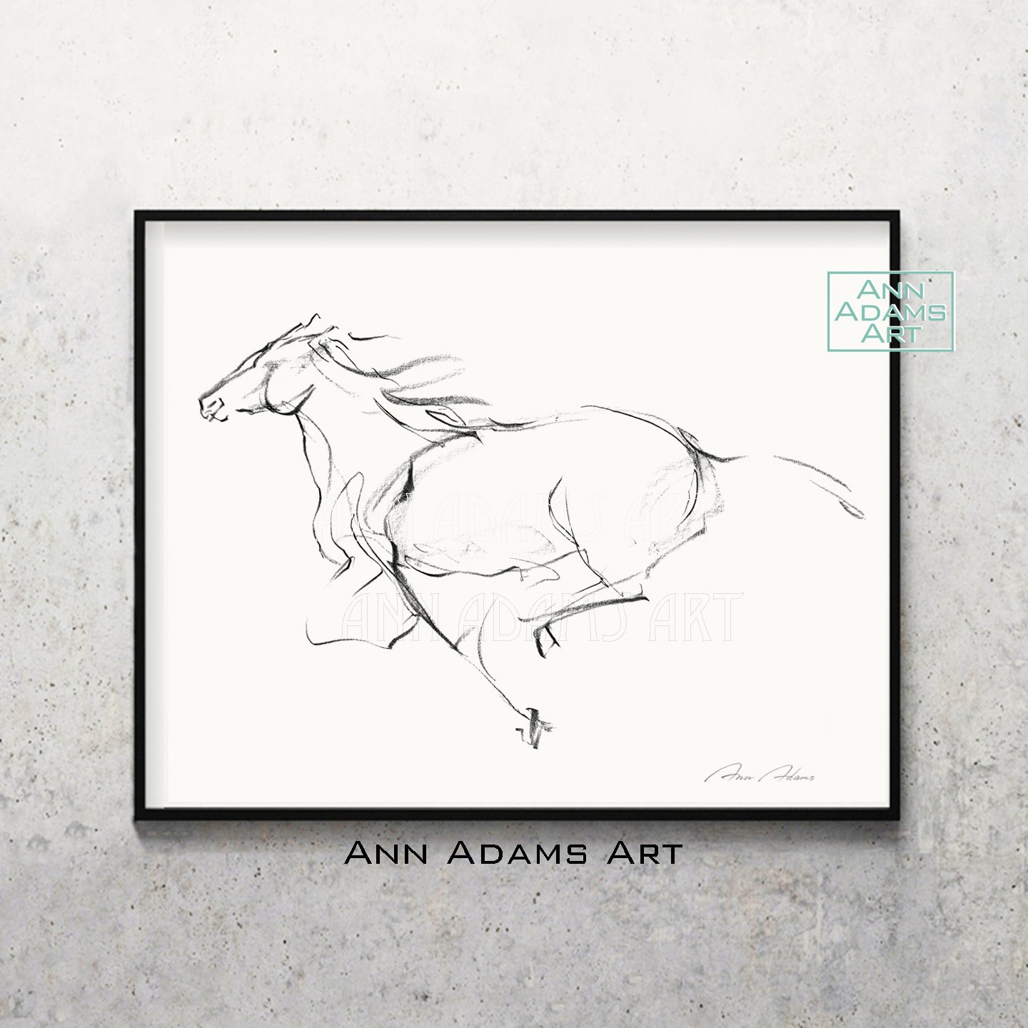 Abstract Horse Outline