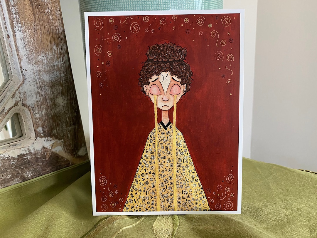 Crying Gold - Art Print - 6x9 Inch - Art Nouveau - Etsy