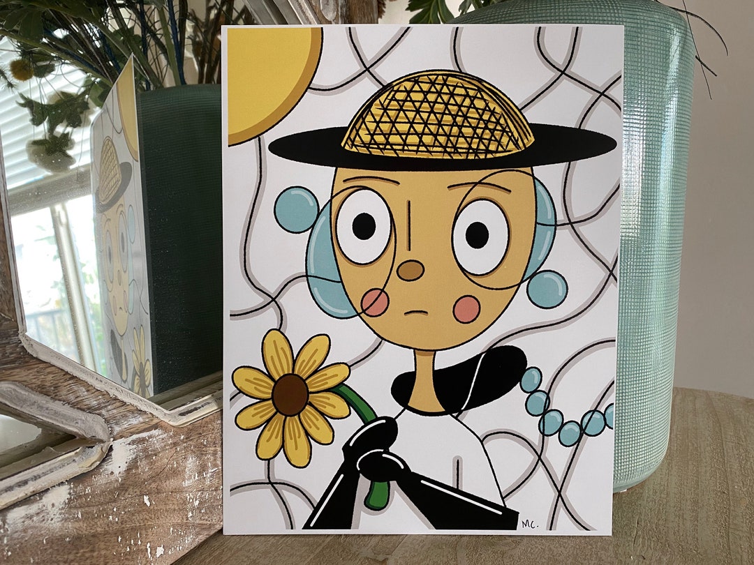 Flower Keeper Print 8.5x11 Inch Abstract Cubism Art - Etsy