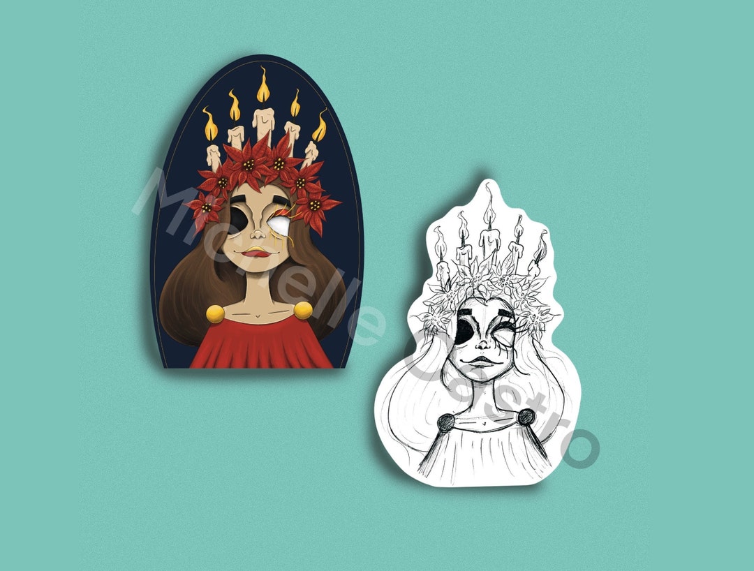 Noche Buena Sticker Weatherproof Vinyl Dark Creepy Cute Gothic Art - Etsy