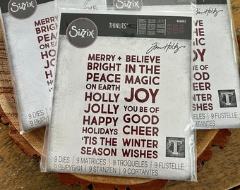 Christmas Cutouts Sizzix Thinlits Dies by Tim Holtz 16/pkg - Etsy