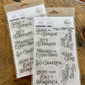 Wonderful Sentiments Pinkfresh Studio Clear Stamp Set - Etsy