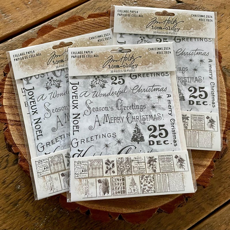 Tim Holtz Christmas Collage - Etsy
