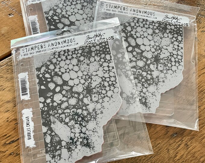 Bubbles With Grid Block Cling Stamp Set Tim Holtz Stamper’s Anonymous ...