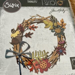 Sizzix Thinlits Dies by Tim Holtz 14/pkg Vault Foliage Wreath 666682 - Etsy