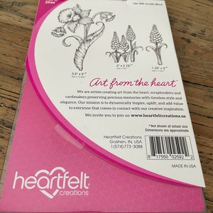 Delightful Daffodil & Hyacinth Stamp Set by Heartfelt Creations - Etsy