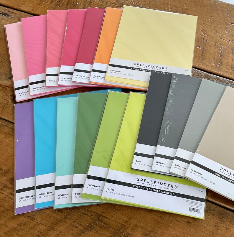 Spellbinders Color Essentials Cardstock 8.5x11 - Etsy