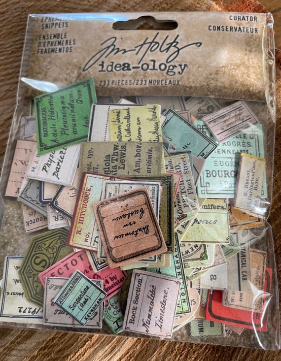 Tim Holtz Curator Idea-ology Ephemera Snippets | Etsy