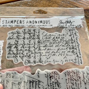 Ledger Script Tim Holtz Stamper’s Anonymous Cling Stamp Set - Etsy