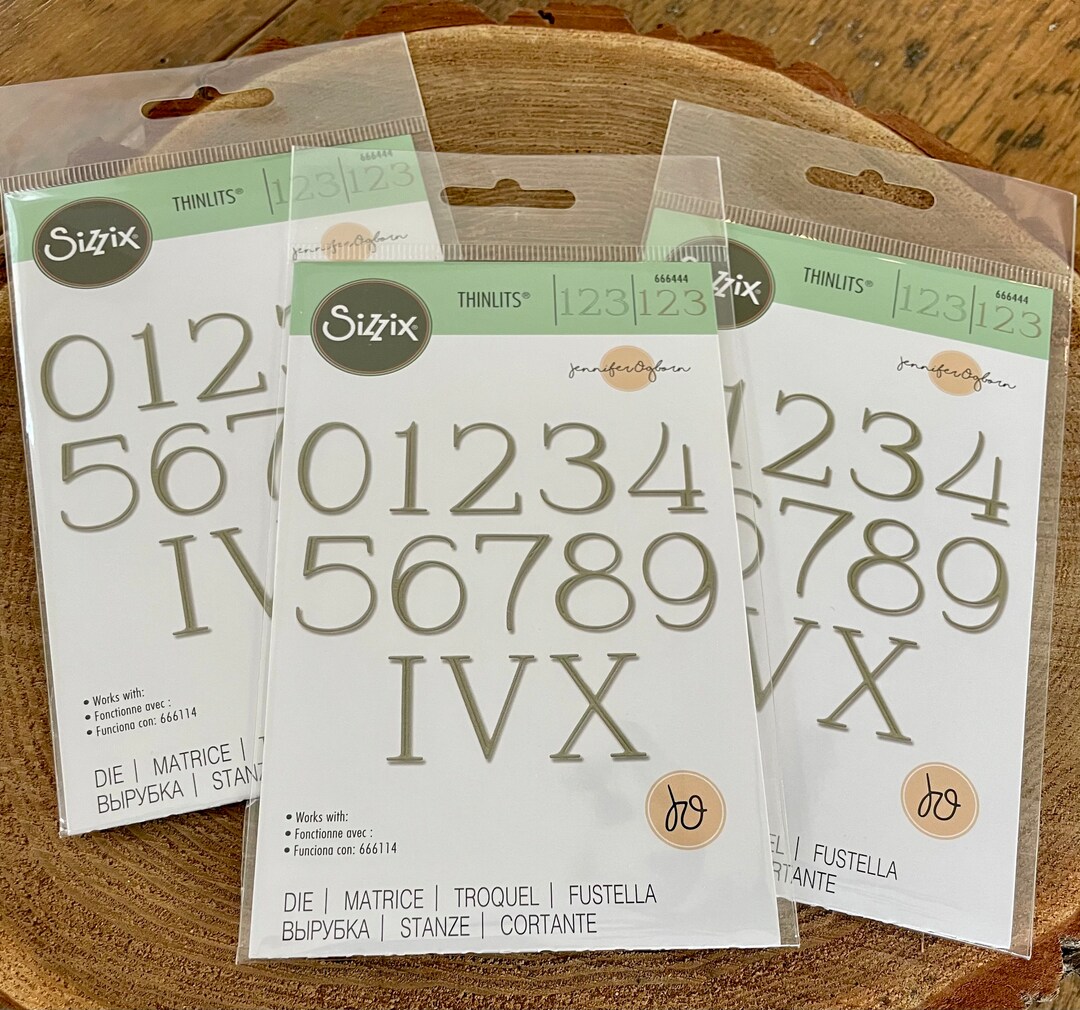 Elegant Numerals Sizzix Thinlits Die by Jennifer Ogborn - Etsy