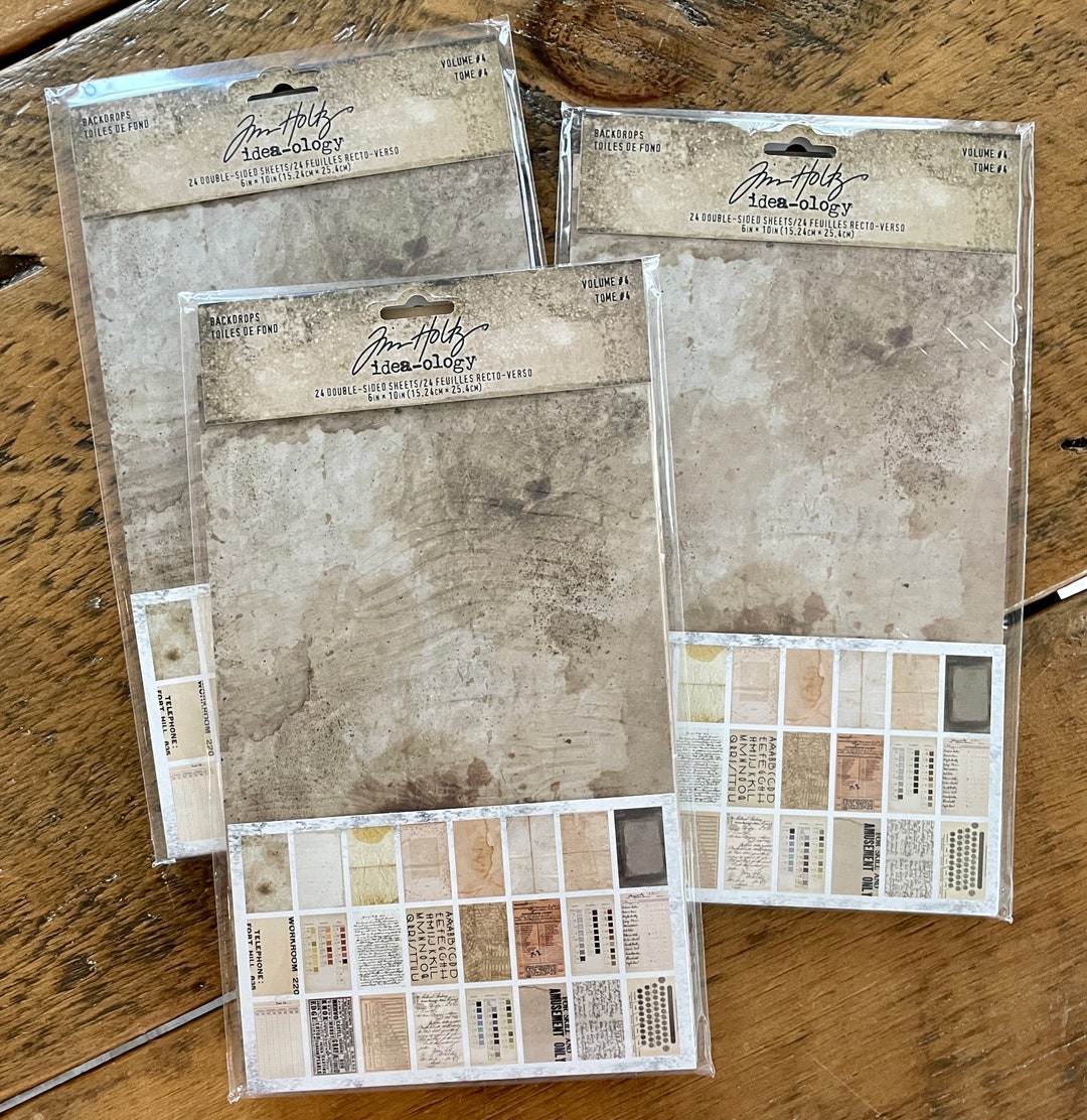 Tim Holtz Idea-ology Backdrops Volume 4 Double-sided Cardstock 6"x10 ...