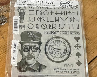 Tiny Prints Tim Holtz & Stampers Anonymous Cling Mount Stamp Set CMS460 ...