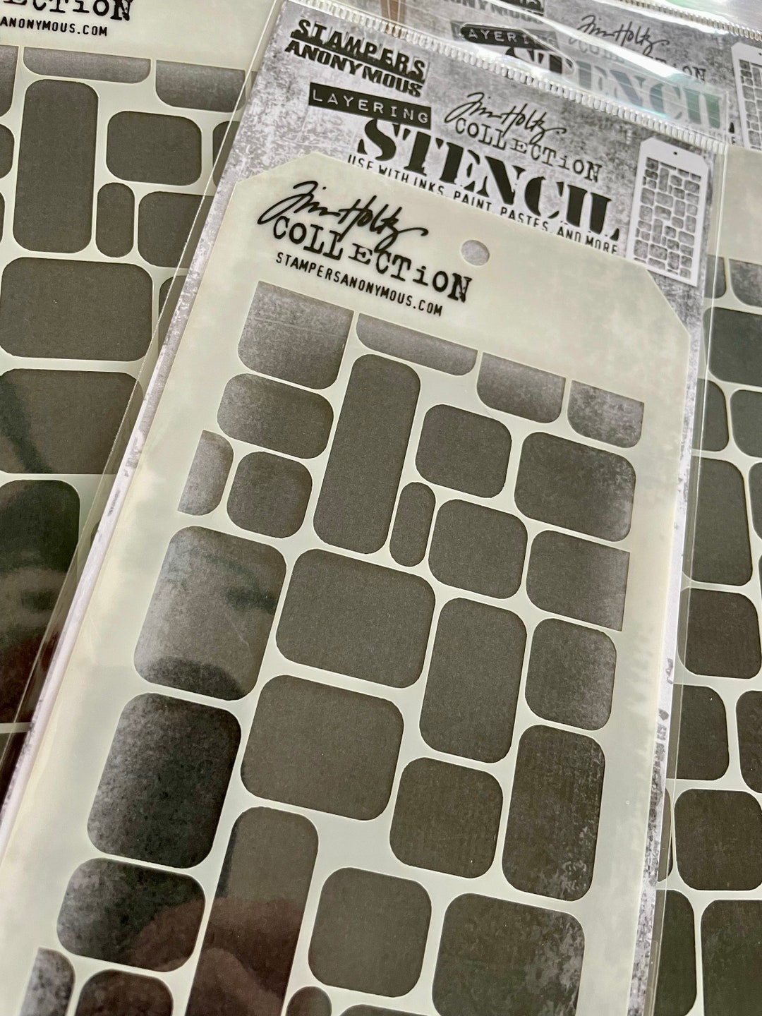 Labels Stencil Tim Holtz & Stamper’s Anonymous Layering Stencil ...