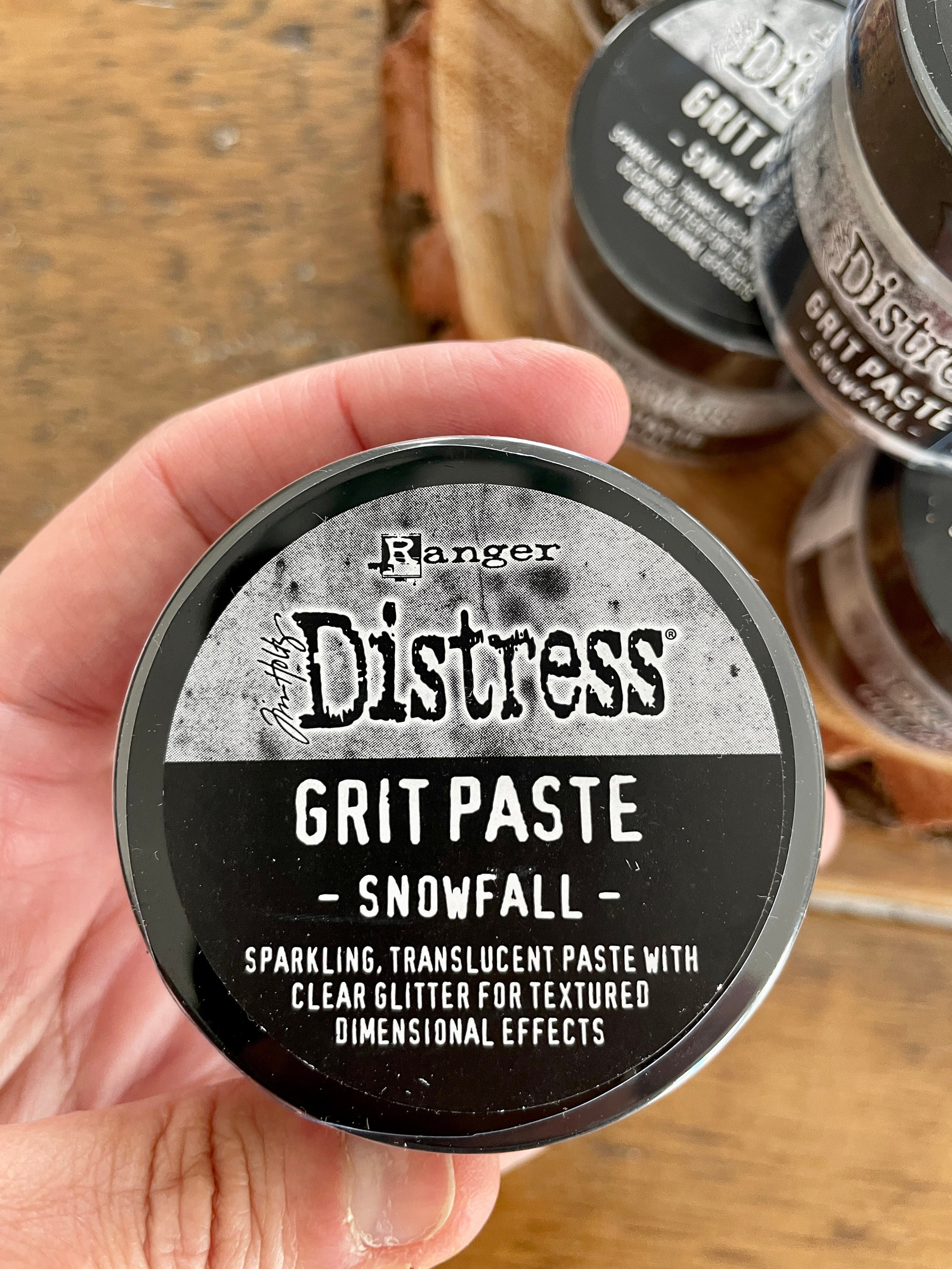 Snowfall Grit Paste Holiday Textured Snow Like Paste Tim Holtz Distress ...