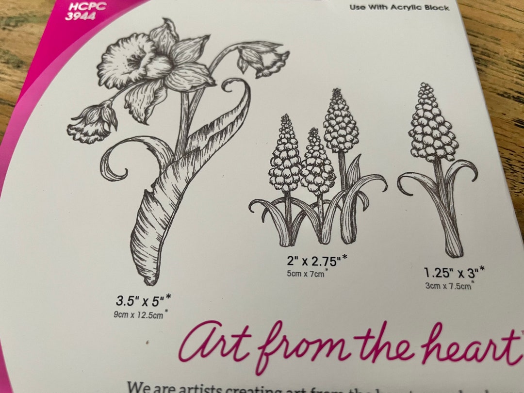 Delightful Daffodil & Hyacinth Stamp Set by Heartfelt Creations - Etsy