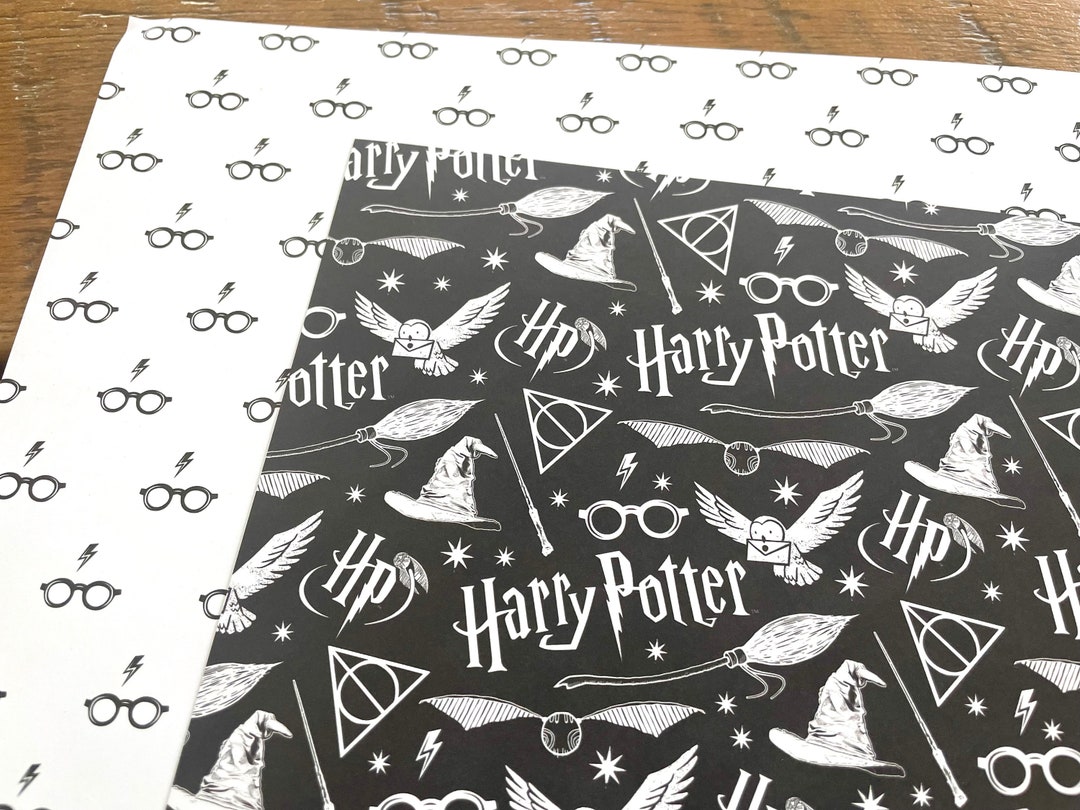Harry Potter Pattern -paper House 12 X 12 Double Sided Cardstock - Etsy