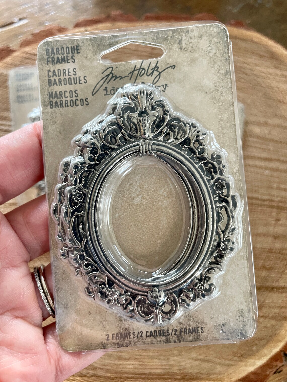 Tim Holtz Idea-ology Metal Antique Nickel Baroque Frames 2.25"x3" 2/pkg ...