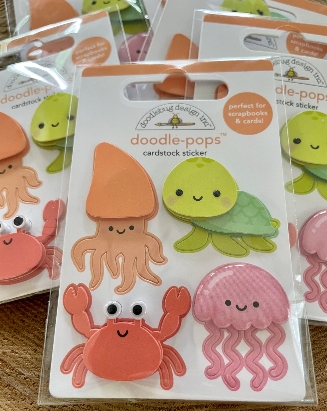 Discontinued Shore is Fun Doodle Pops 3D Cardstock Sticker Doodlebug ...