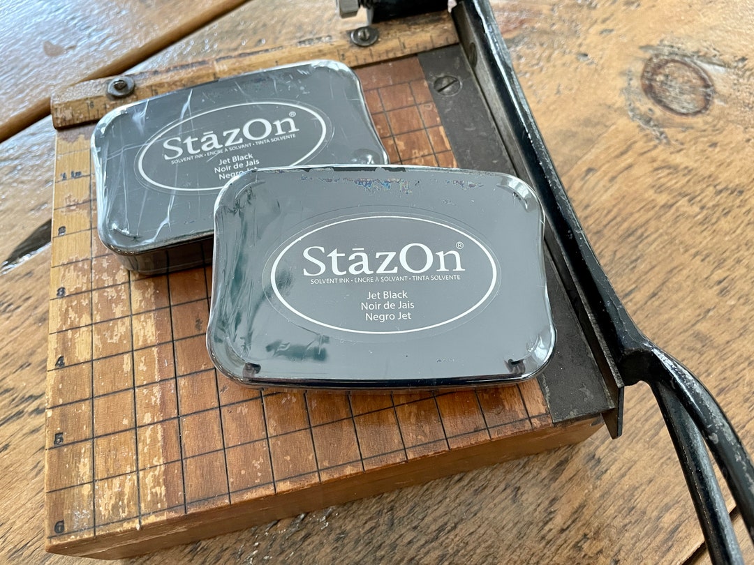 Stazon Black Solvent Ink Pad for Nonporous Surfaces - Etsy