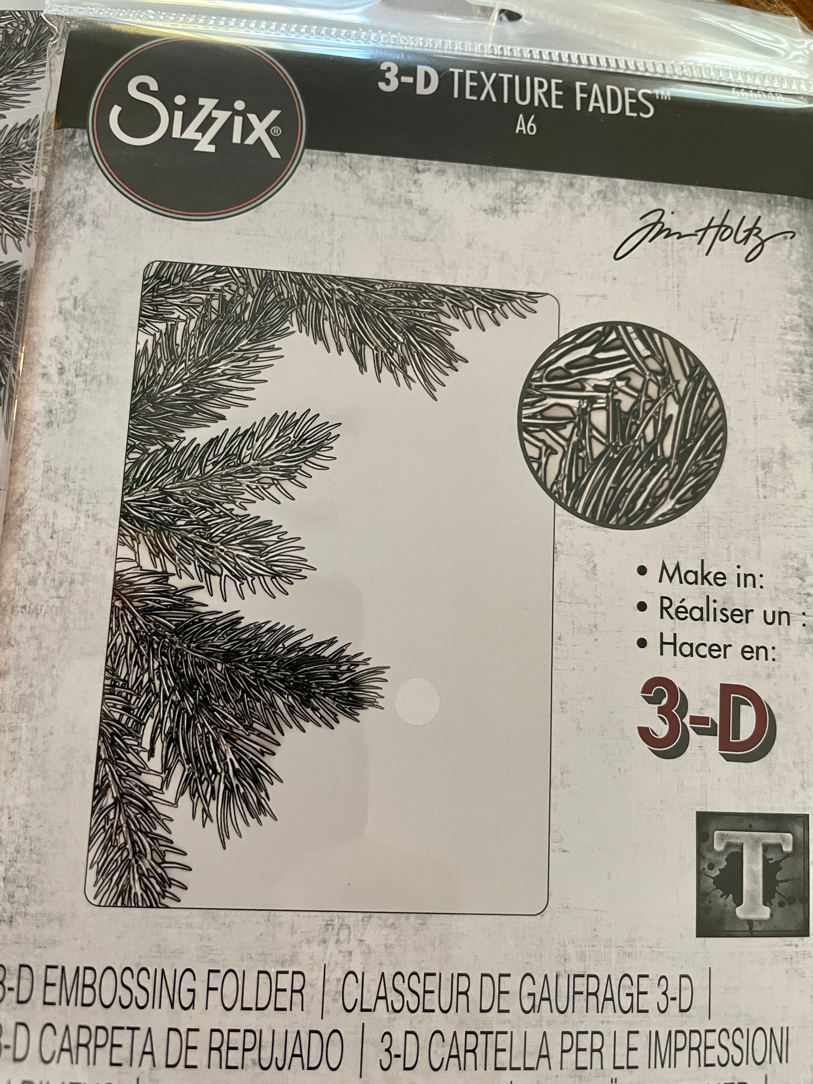 Pine Branches Sizzix 3D Texture Fades Embossing Folder by Tim - Etsy
