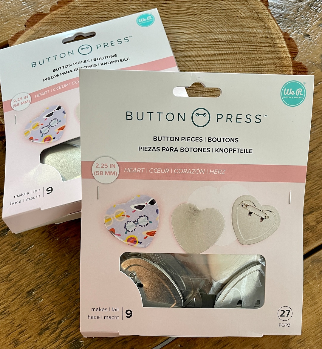 We R Memory Keepers Button Press Heart Refill Pack Kit - Etsy