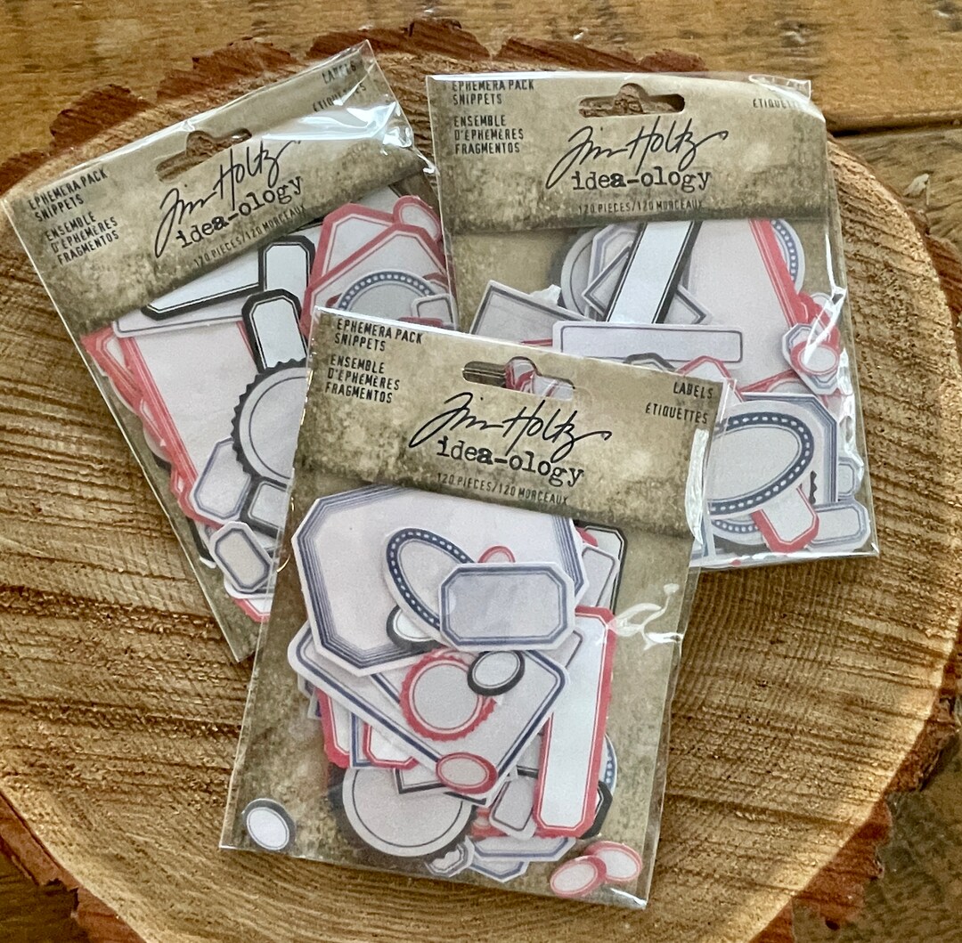 Tim Holtz Labels Ephemera Snippets TH94188 - Etsy