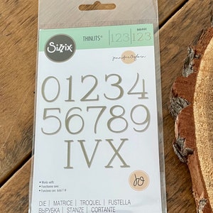 Elegant Numerals Sizzix Thinlits Die by Jennifer Ogborn - Etsy