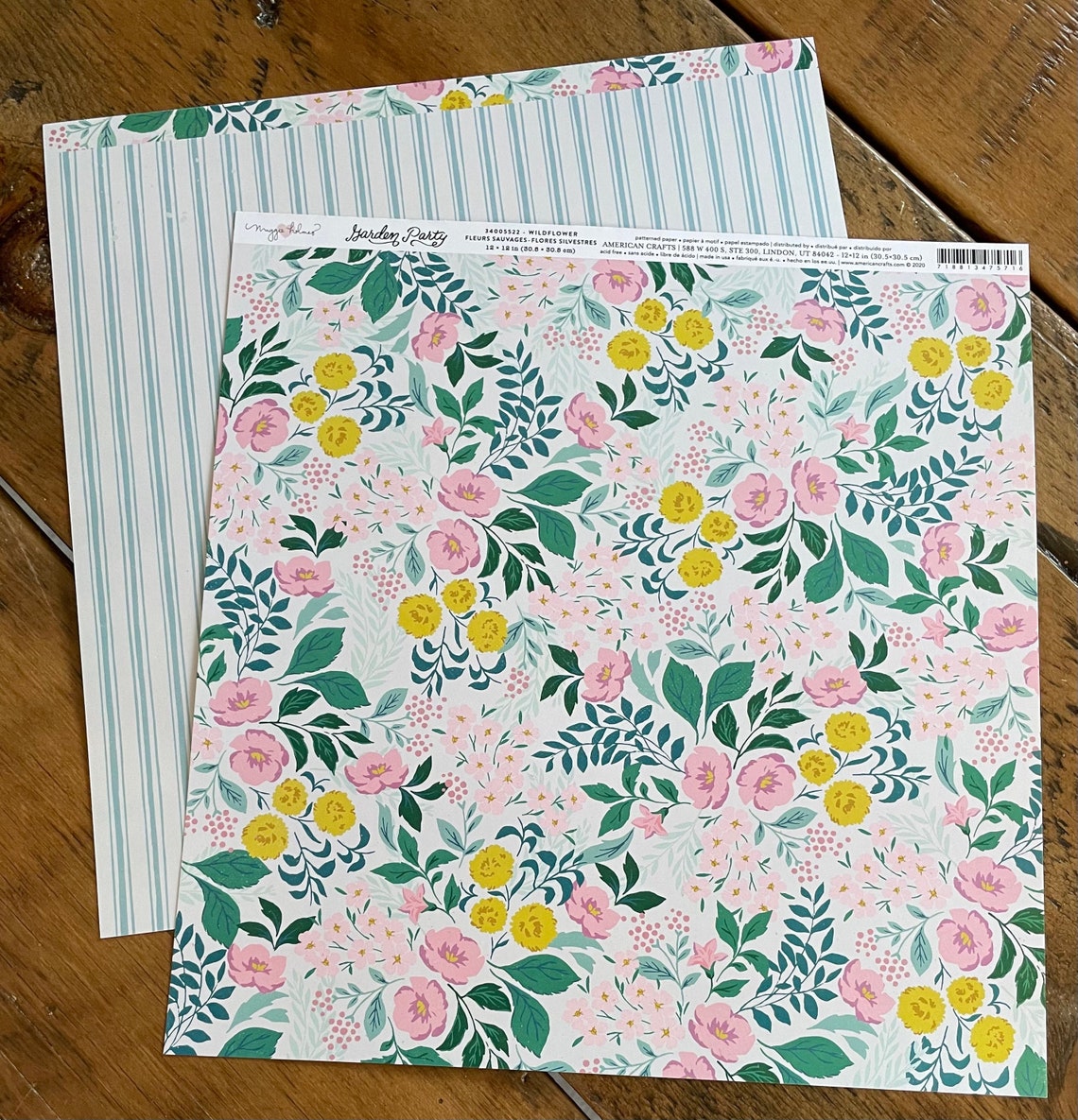 Wild Flower 12x12 Cardstock Garden Party Collection by | Etsy