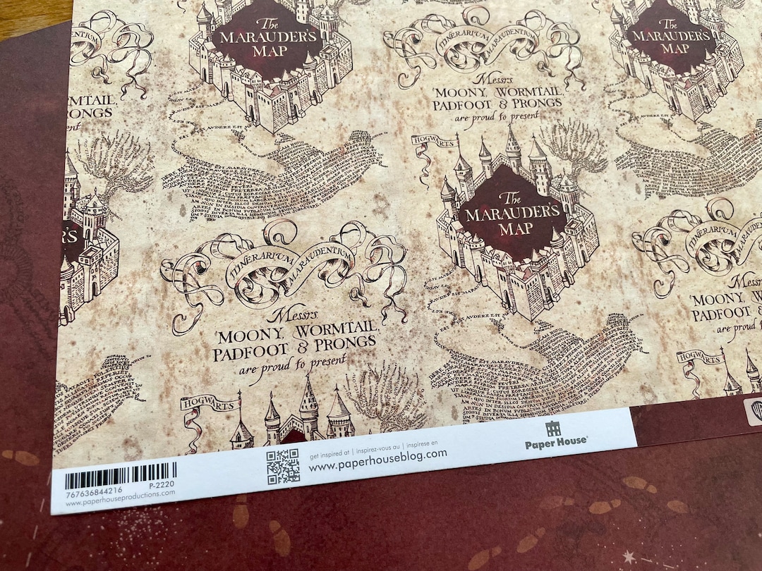 Marauder’s Map Harry Potter Paper House 12 X 12 Double Sided Cardstock ...