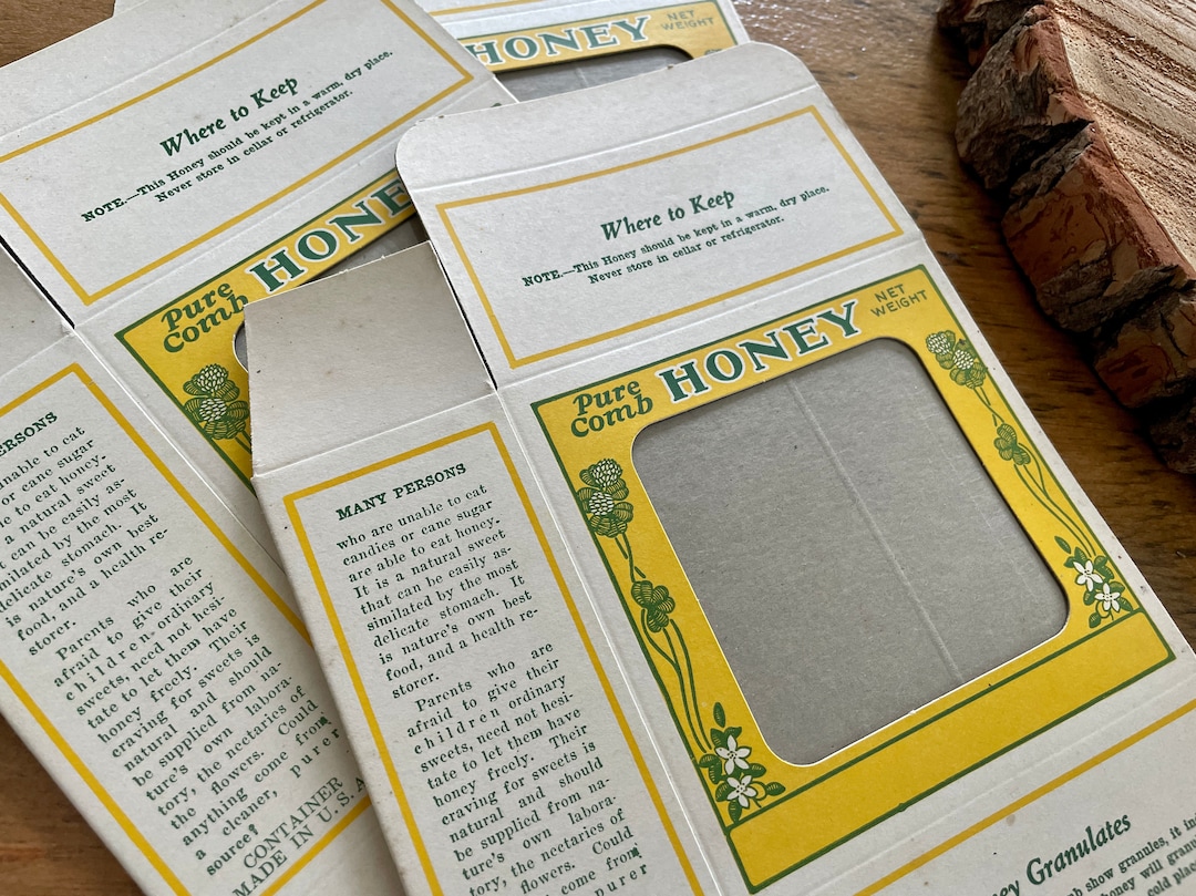 Vintage Honey Box - NOS Vintage Honey Unassembled - Beekeeper's Honey ...