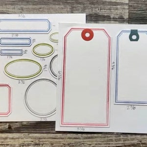 Framed Tags Sizzix Thinlits Dies by Tim Holtz 6/pkg - Etsy