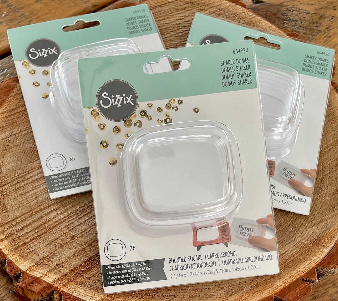 DISCONTINUED Rounded Square Sizzix Making Essentials Shaker Domes- - Etsy