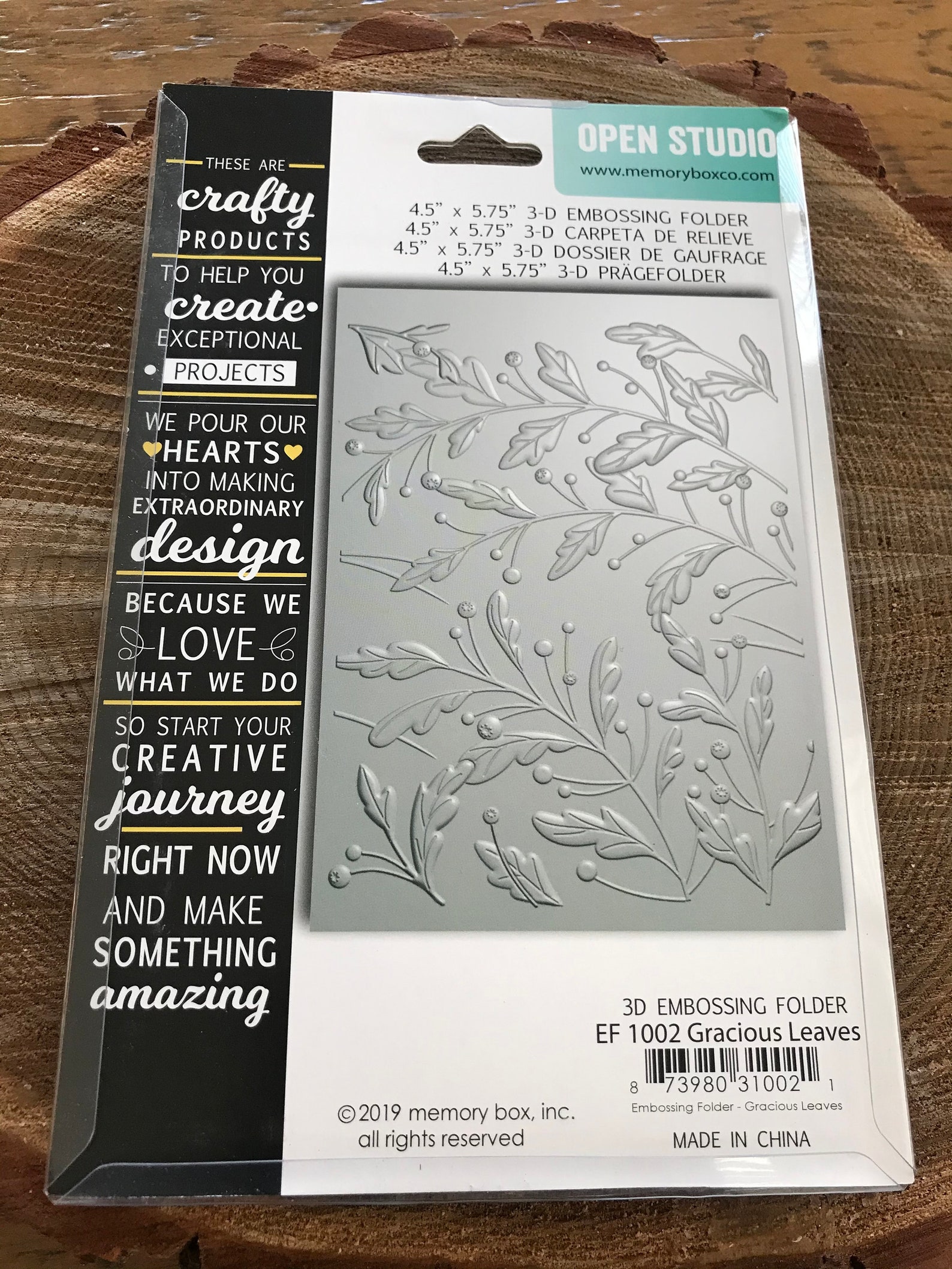 Memory Box 3D Gracious Leaves Embossing Folder - Etsy