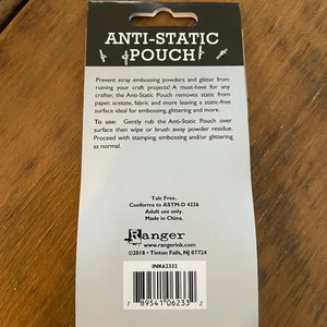 Anti Static Pouch for Embossing- by Ranger Ink - Etsy